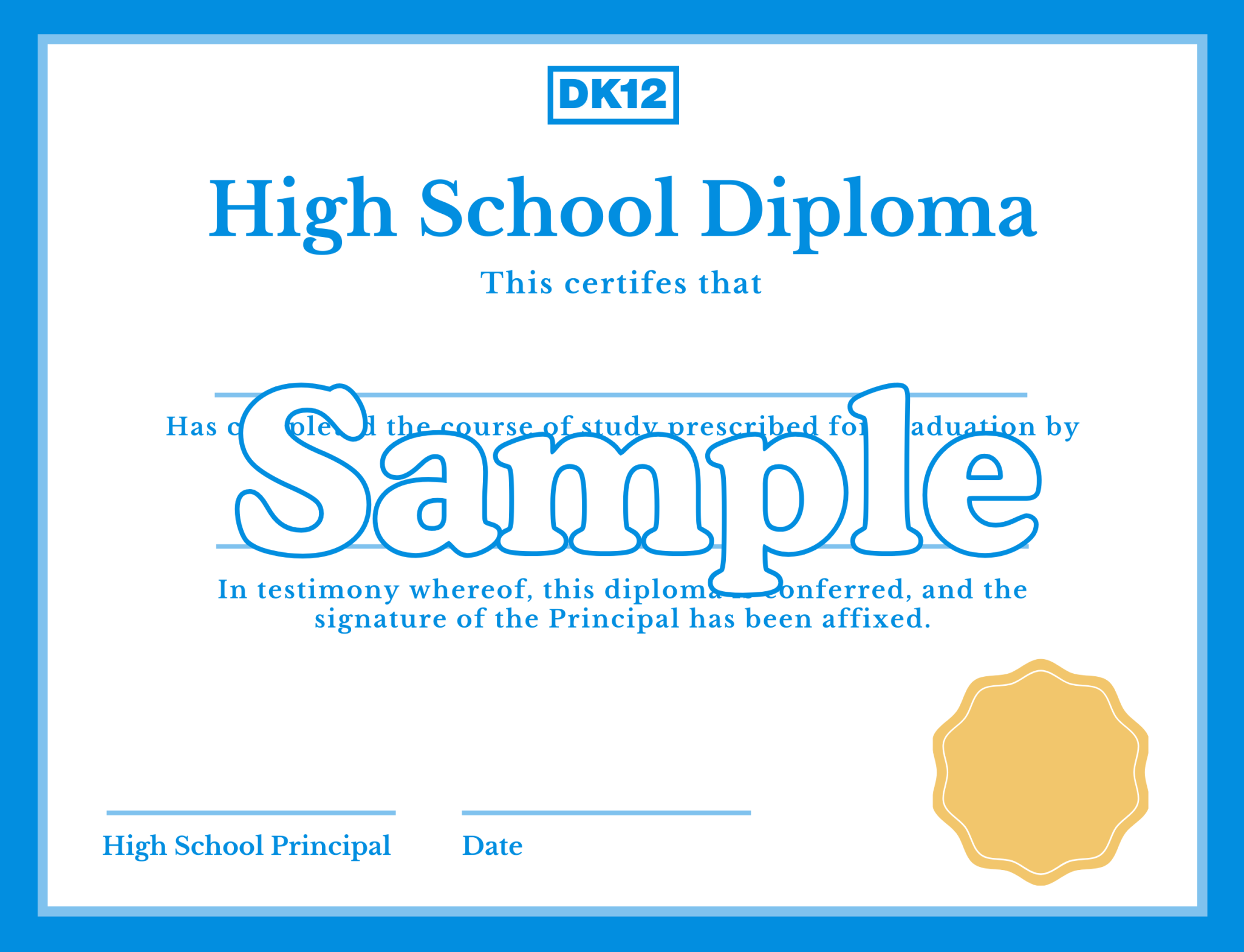 Create an Official Diploma for Your Homeschool Graduate | DK12